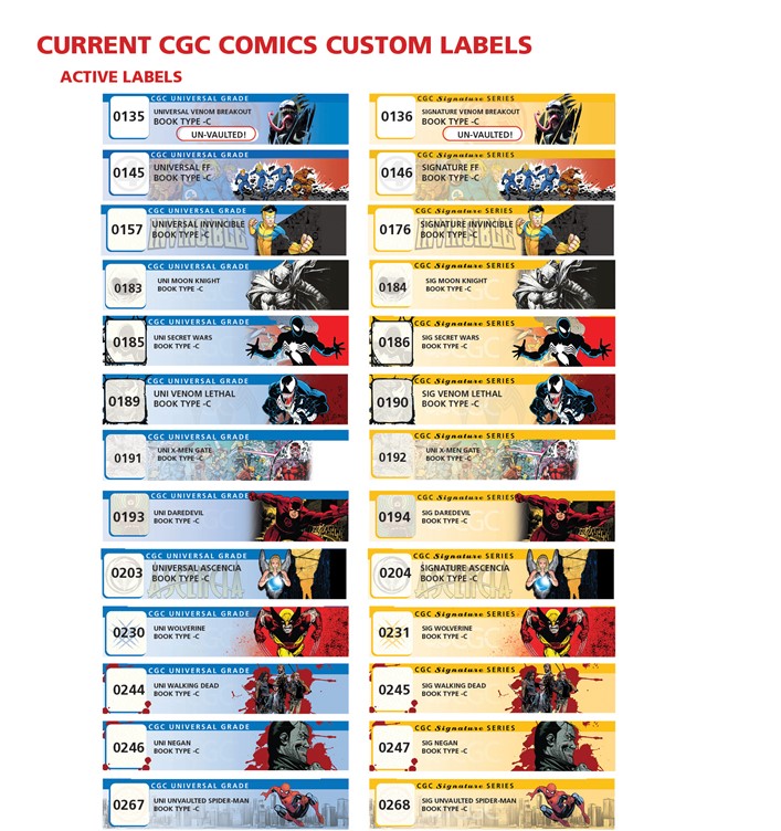 CGC's Custom Label Series | CGC